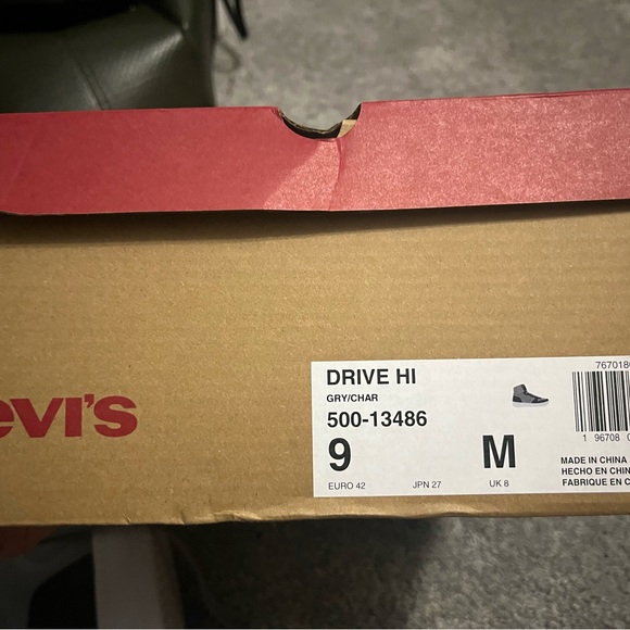 Levi's | Shoes | Mens Size 9 Levis Drive Hi Sneaker Grey | Poshmark